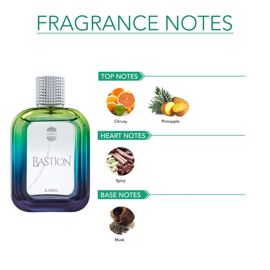 Bastion 100 ml | Citrus Fruity Perfume for Men – Ajmal Perfumes India