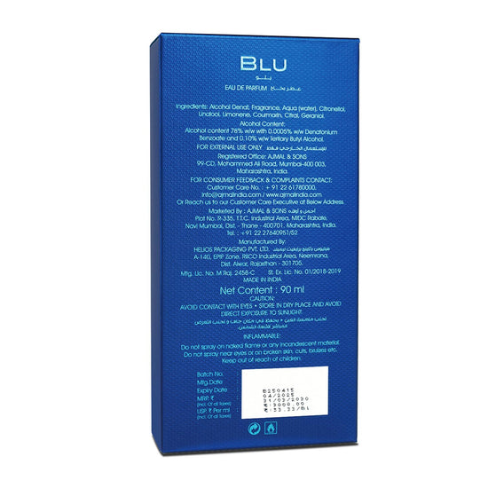Buy Blu EDP 90ml | Fresh Aquatic Floral Perfume for Men – Ajmal ...